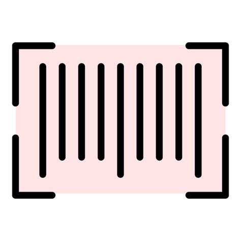 Premium Vector Unique Barcode Icon Outline Vector Code Scanner Label Scan Color Flat