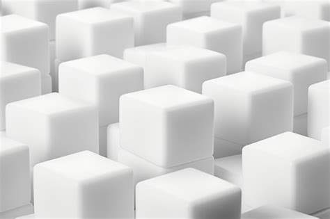 Premium Photo Random Shifted White Cube Boxes Block Background
