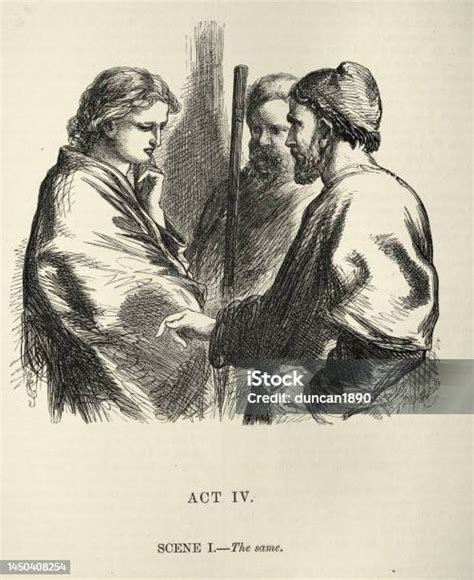 Act Iv Scene I Scene Of The Comedy Of Errors Play By William Shakespeare Stock Illustration