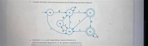 Solved 5 Consider The Finite State Automaton Given By The