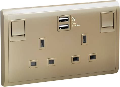 Schneider Electric Pieno 13a Twin Gang Switched Socket With 2 1a Usb