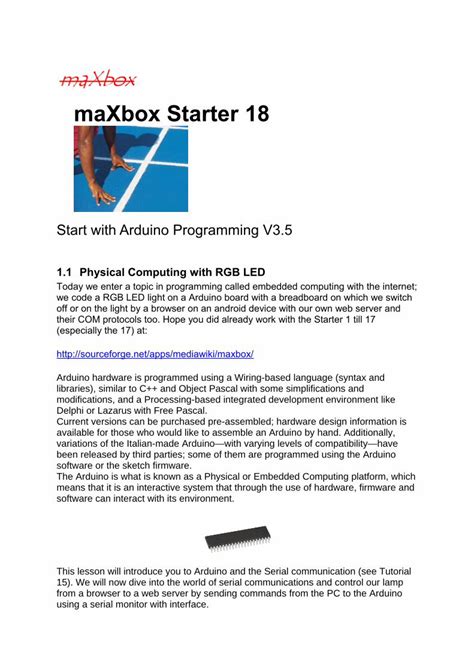 Pdf Tutor Starter 185 Arduino Dokumentips
