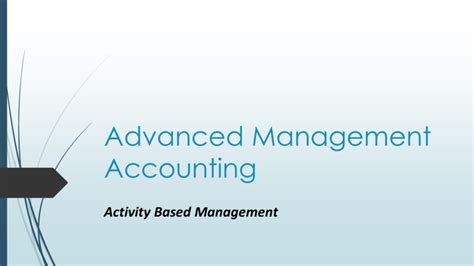 Activity Based Management