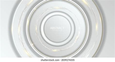 Abstract Golden Circle Concentric Circle Background Stock Vector