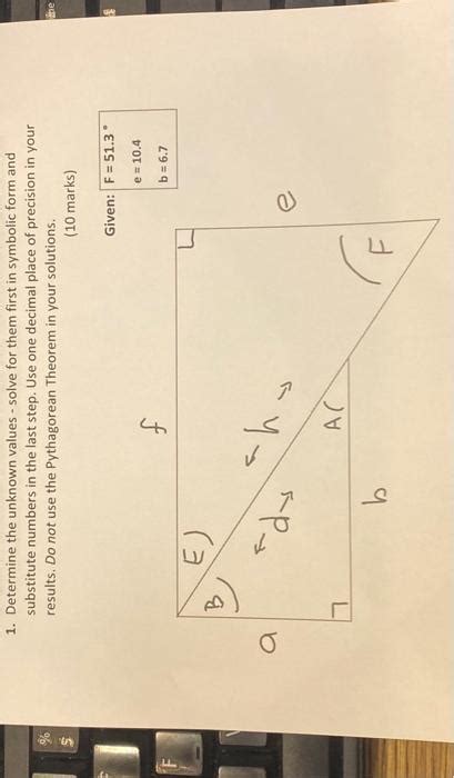 Solved Determine The Unknown Values Solve For Them First Chegg Com