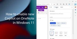 How To Enable New Copilot On OneNote In Windows
