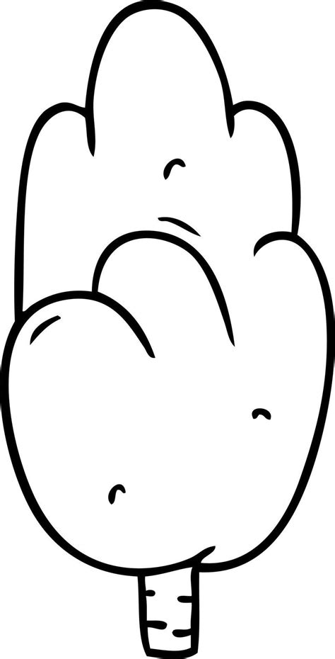 Line Drawing Doodle Single Green Tree Vector Art At Vecteezy