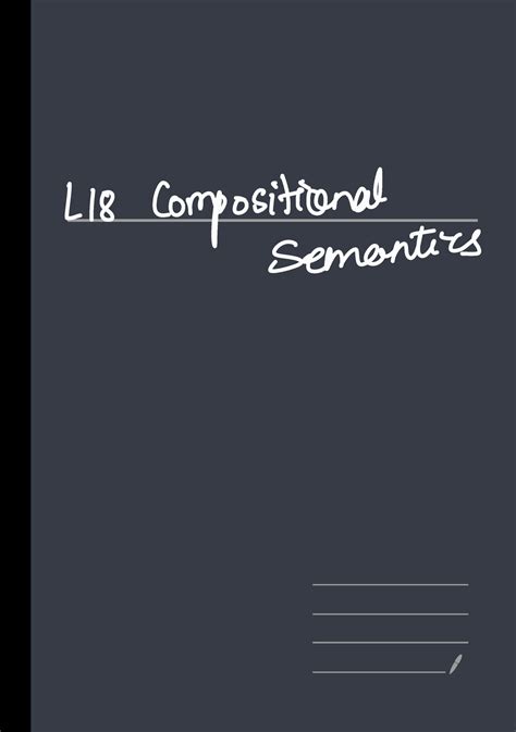 l18 compositional semantics l compositional semantics