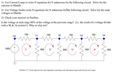 solved 1 use current loops to write n equations for n