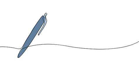 펜의 한 줄로 그리는 그림입니다 연속 선 볼펜 아이콘 In Color 한 줄 아이콘입니다 벡터 일러스트 레이 션 개념에 대한