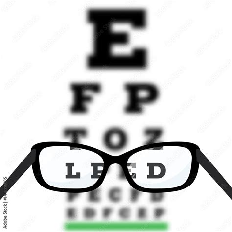 Eye Vision Test Poor Eyesight Myopia Diagnostic On Snellen Eye Test