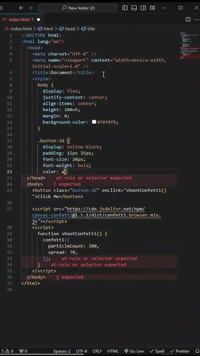 3d Confetti Button Html Css Js Youtube