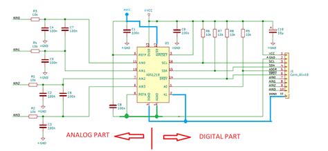 Arduino How To Design A Schematic And PCB For An ADC Using Separated Grounds Electrical