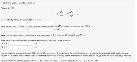 Solved 1 Point Is Typed As Lambda A As Alpha Assume The