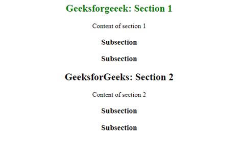 HTML Tag GeeksforGeeks