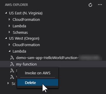 与远程 Lambda 函数交互 AWS 适用于 VS Code 的工具包