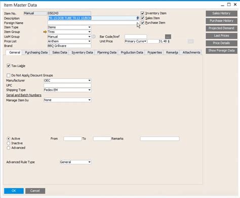 Item Master Data In Sap Business One At Franklyn Mccord Blog