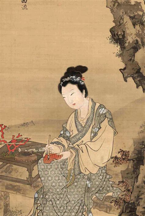 SECOO ART寺库艺术 传统水墨版画单幅作品古画复刻 明四家 唐伯虎红叶题诗仕女图实木带框画80x160cm 61x131cm