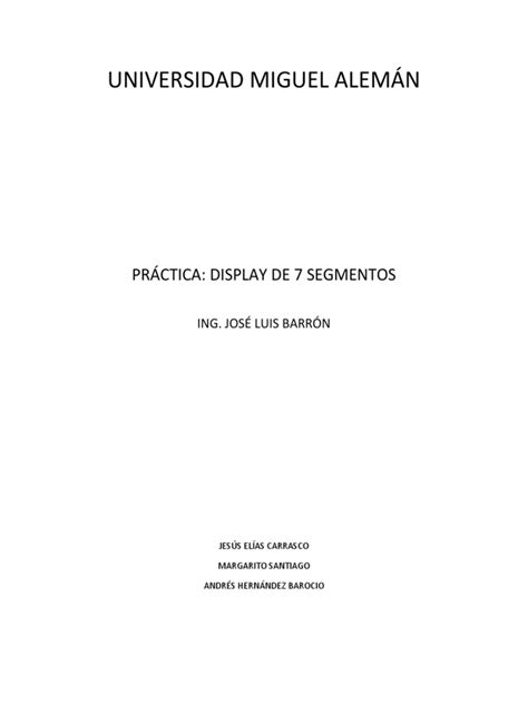 Practica Decodificador Bcd 7seg Pdf Decimal Codificado En Binario Ingenieria Eléctrica