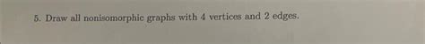 Solved Draw All Nonisomorphic Graphs With Vertices And Chegg