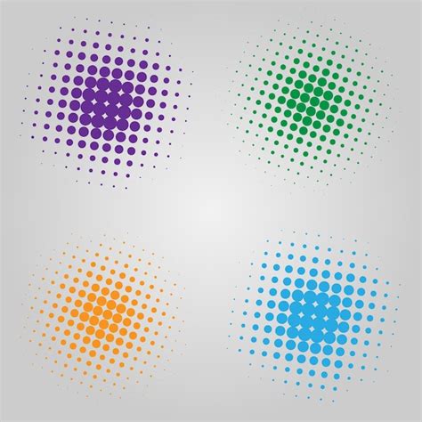 Premium Vector Abstract Circles With Dotted Gradient Halftone Effect