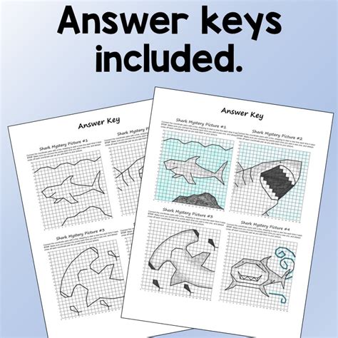 Coordinate Plane Mystery Graphing Pictures Activity Quadrant I Sharks