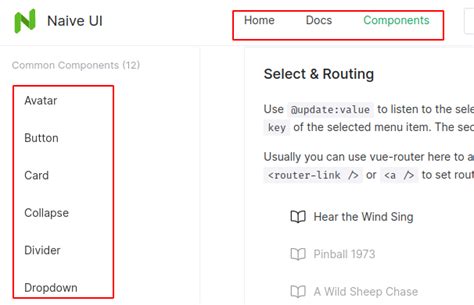 Ability To Use Vue Router Router Link Component In Menus · Issue 84 · Tusen Ainaive Ui · Github