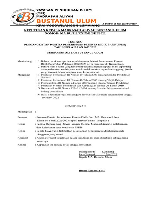 Sk Ppdb 2022 2023 Pdf