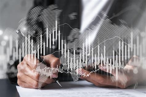 Premium Photo Forex Chart Drawing And A Woman Signing Contract Use Phone Multiexposure