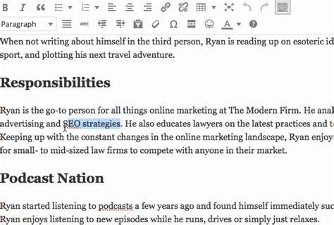 WordPress Creating Hyperlinks The Modern Firm