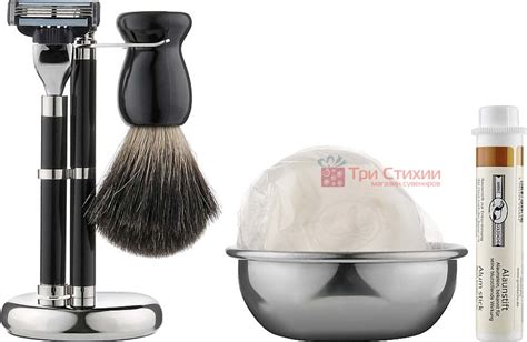 Набор для бритья с помазком Rainer Dittmar 1301-72 Черный Gillette ...