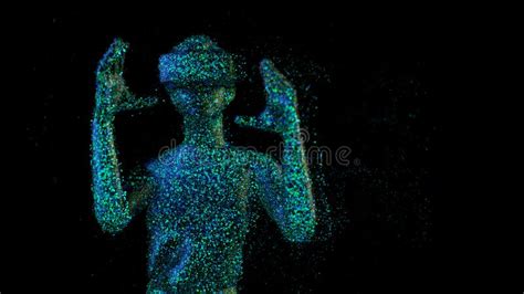 Metaverse Technology Concept Woman With VR Virtual Reality Goggles