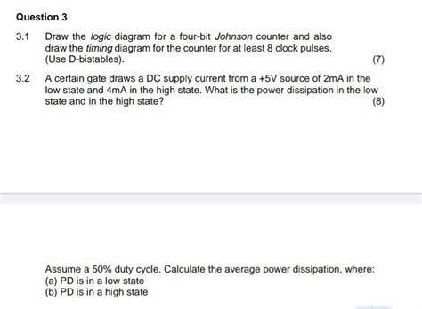 Solved Draw The Logic Diagram For A Four Bit Johnson Chegg