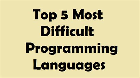 Difficult Programming Languages Archives Developers Designers