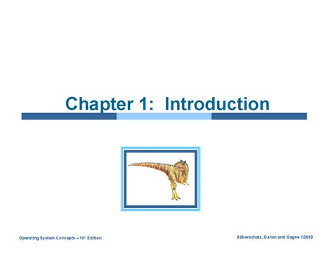 01 Ch1 Introduction Notes Chapter 1 Introduction Operating System Concepts 10h Edition