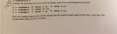 Solved Consider The Following Three Concurrent Statements