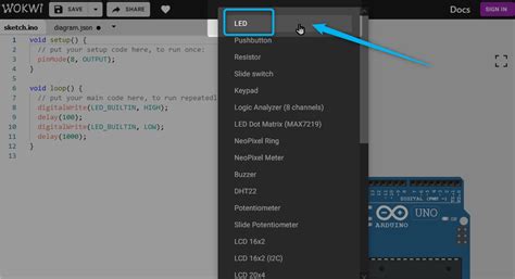 Online Arduino Simulator 2022 Blink An Led Project How To Use Wokwi Arduino Simulator