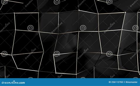 Abstract Black Geometric Bumpy Surface With Kinks From Glossy Blocks Abstract Black Geometric Bumpy Surface With Kinks From Glossy Blocks