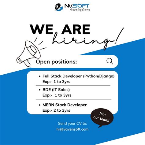 Hiring Jobopportunity Fullstackdeveloper Mernsstack Itsales Envsoft Solutions Llp