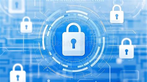 Cybersecurity And Digital Padlock Interface Stock Illustration Illustration Of Password