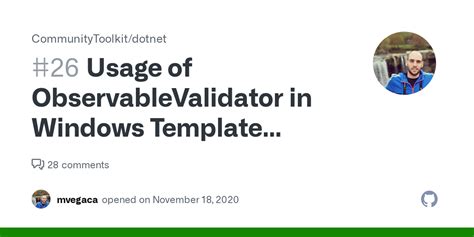 Usage Of Observablevalidator In Windows Template Studio Issue Communitytoolkit Dotnet