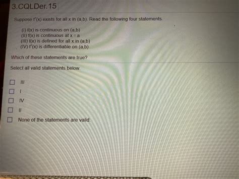 Solved Suppose F X Exists For All X In A B Read The
