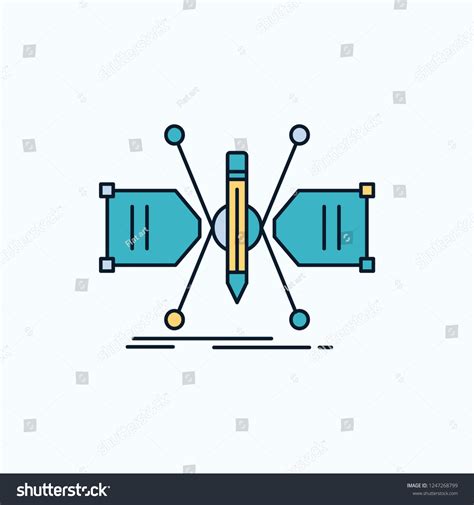 Architect Constructing Grid Sketch Structure Flat Stock Vector Royalty