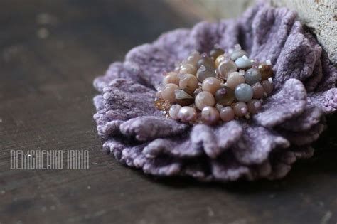 Купить Валяная брошь «Майское утро авторская работа войлочная брошь брошь из войлока