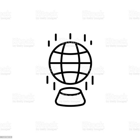 지구본 선 아이콘입니다 세계 월드 와이드 웹 인터넷 행성 대륙 바다 지리 교육 학교 대학 지식의 개념 흰색 배경에 벡터 검은 선 아이콘 0명에 대한 스톡 벡터 아트 및 기타