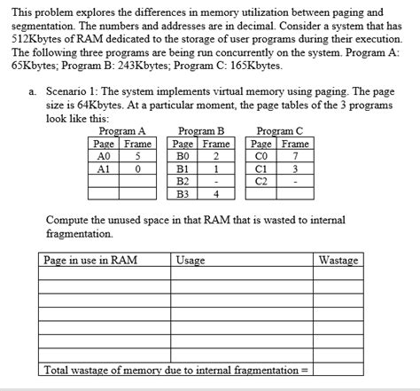 This Problem Explores The Differences In Memory Chegg Com