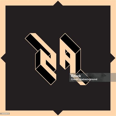 윤곽선 글꼴 3차원 문자와 숫자입니다 A와 2 로고 2a 모노그램 또는 로고타입 디자인을 위한 아이소메트릭 3d 글꼴입니다 0명에 대한 스톡 벡터 아트 및 기타 이미지