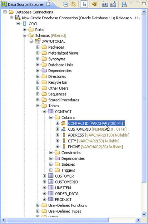 Oepe Spring Jpa Tutorial Step 1 Setup Database And Connect To Database