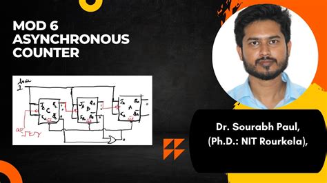 Mod 6 Asynchronous Counter Ripple Counter Implementation Youtube