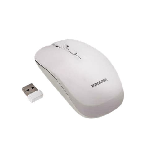PROLiNK PMW WIRELESS OPTICAL MOUSE WHITE HYPER FAST SCROLLING ADJUSTABLE DPI BUTTON